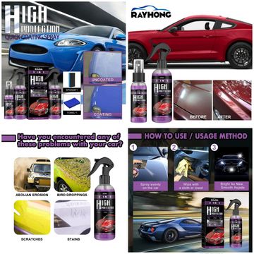 Generic car polish spray 100ml Multi color Black