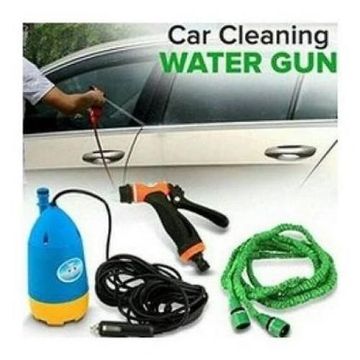 Car Cleaning Water Gun With Converter Black