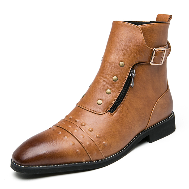 Best price for 38-46 Fashion Men Boots Pointed Leather Formal Business ...
