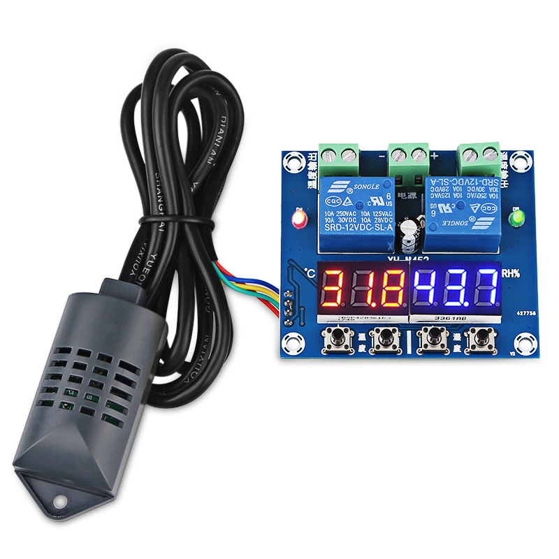 Exclusive discounts for XH-M452 DC 12V LED Digital Temperature Humidity Control Thermometer ...