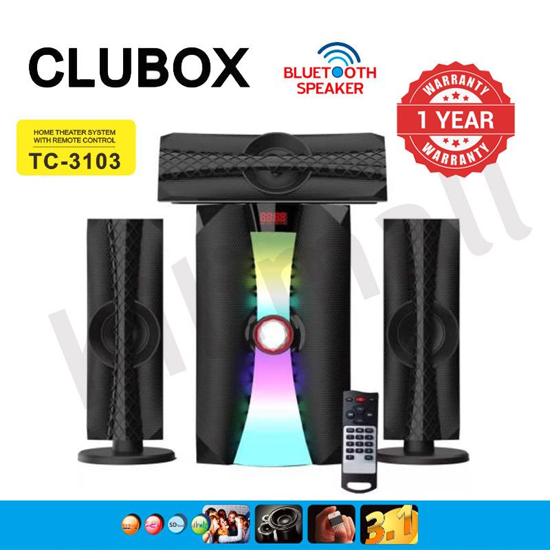 Exclusive discounts for CLUBOX 3.1CH HI-FI Multimedia Bluetooth Woofer ...