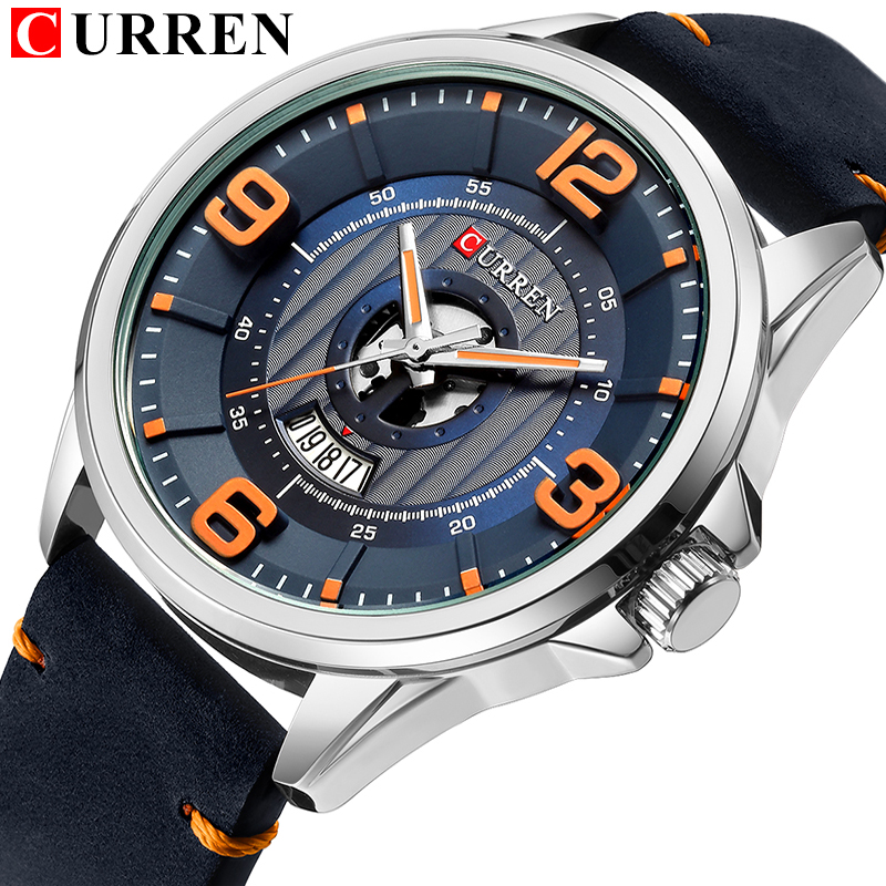 Best price for Mens Watches CURREN Leather Wristwatch Analog Army ...