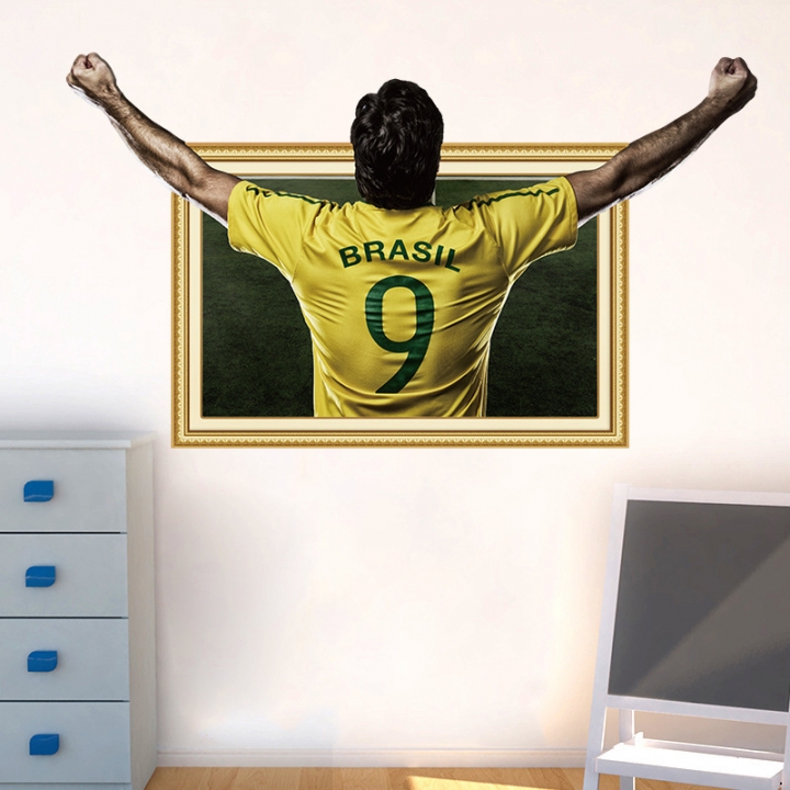 Best price for sticker World Cup football nine Brazil three dimensional ...