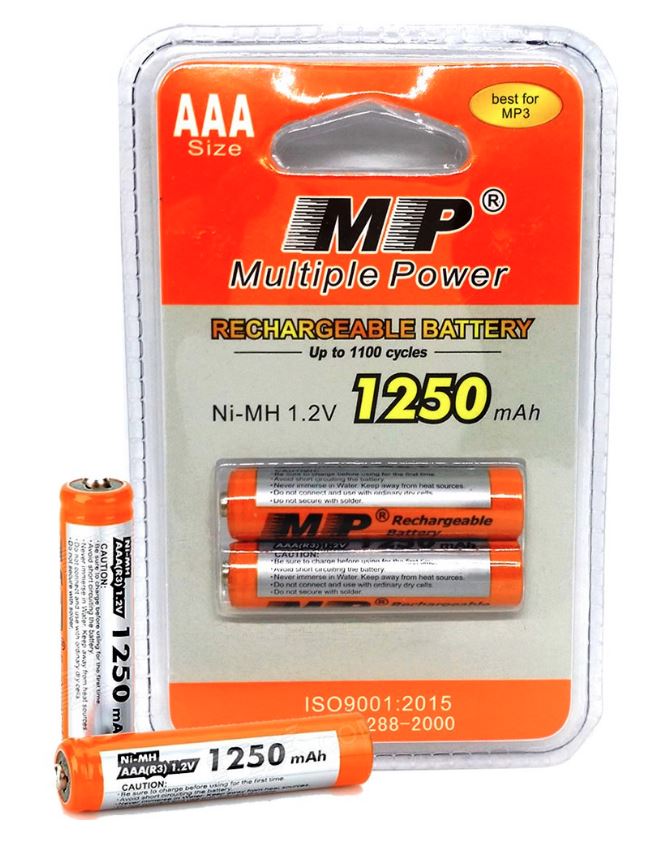 Best price for AAA 2x Rechargeable Batteries 1250mAh Multiple Power 1 ...