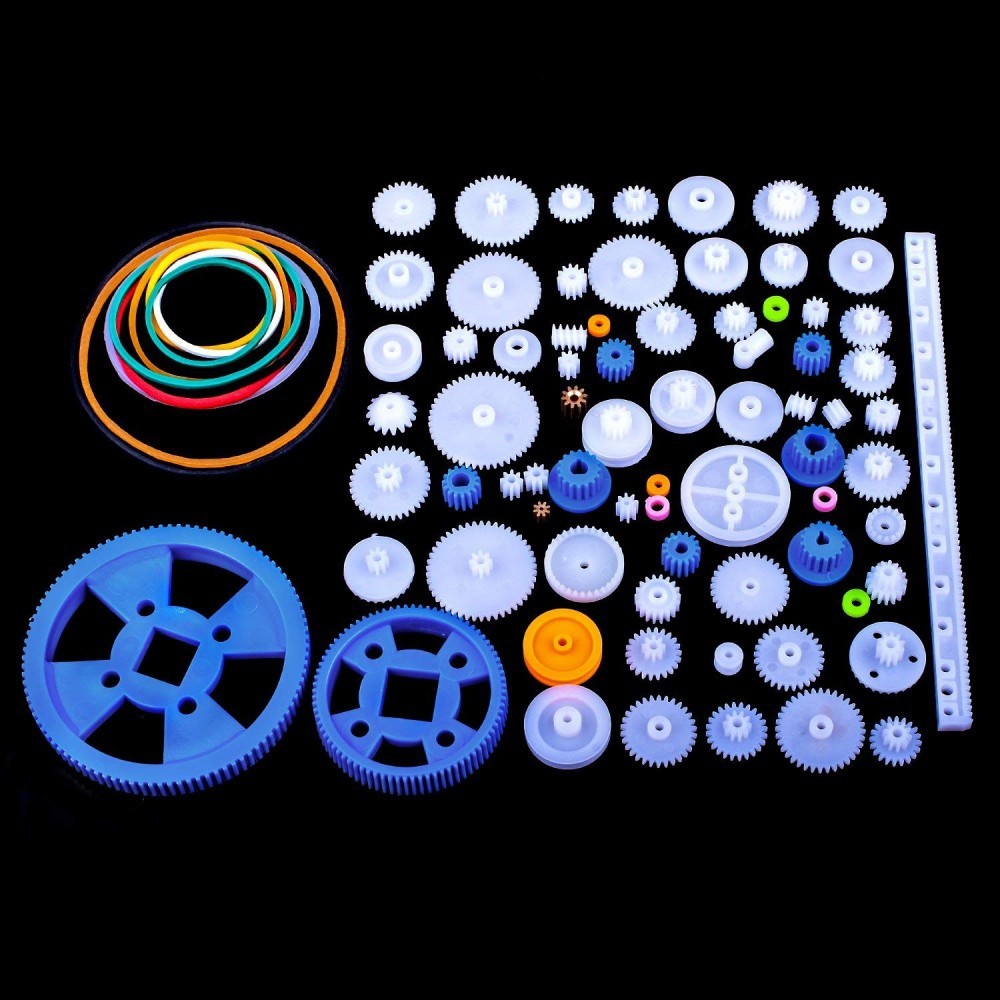 Best price for 80Pcs Plastic DIY Robot Gear Kit Gearbox Motor Gear Set ...