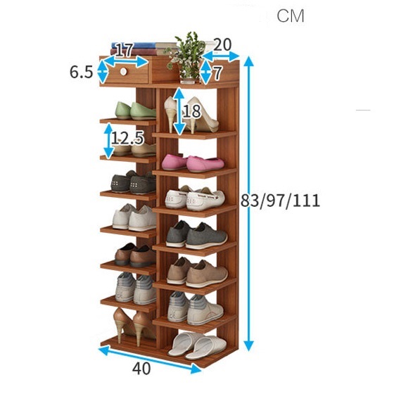 Exclusive discounts for Wood Shoes Racks 8 Tiers Multi-Functional ...