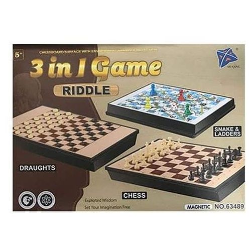 Best price for 3 In 1 Game- Chess, Riddle, Draughts, Snake & Ladder ...