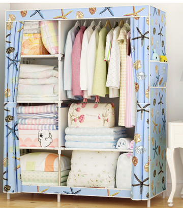 Promotion】KP 2 Columns DIY Large Capacity Wardrobe Assemble Closets ...