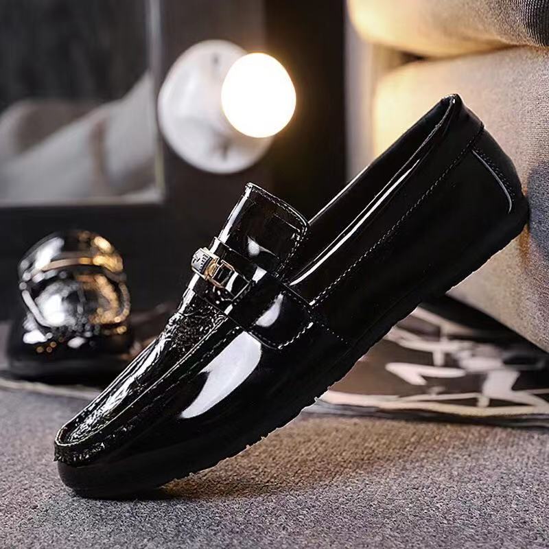 Best price for Men's Loafers Fashion Casual Shoes Retro Patent Leather ...