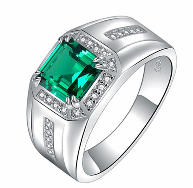 Best price for JC Emerald Men Ring Emerald cut green rings Jewellery ...