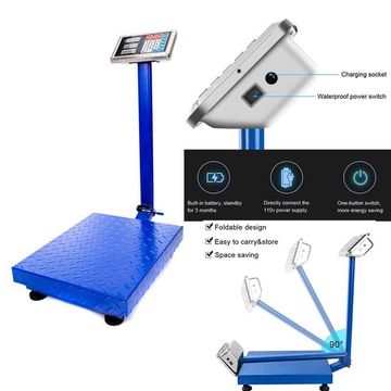 TCS 300KG / 661lbs Heavy Duty Weight Electronic Platform Scale Digital ...