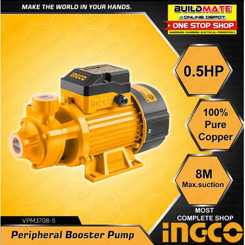 Best price for Ingco Water Peripheral Booster Pump 370W (0.5HP) VPM3708-5