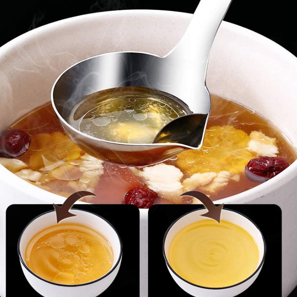 Best price for 1 Pc Stainless Steel Soup Oil Filter Spoon Grease Remove ...