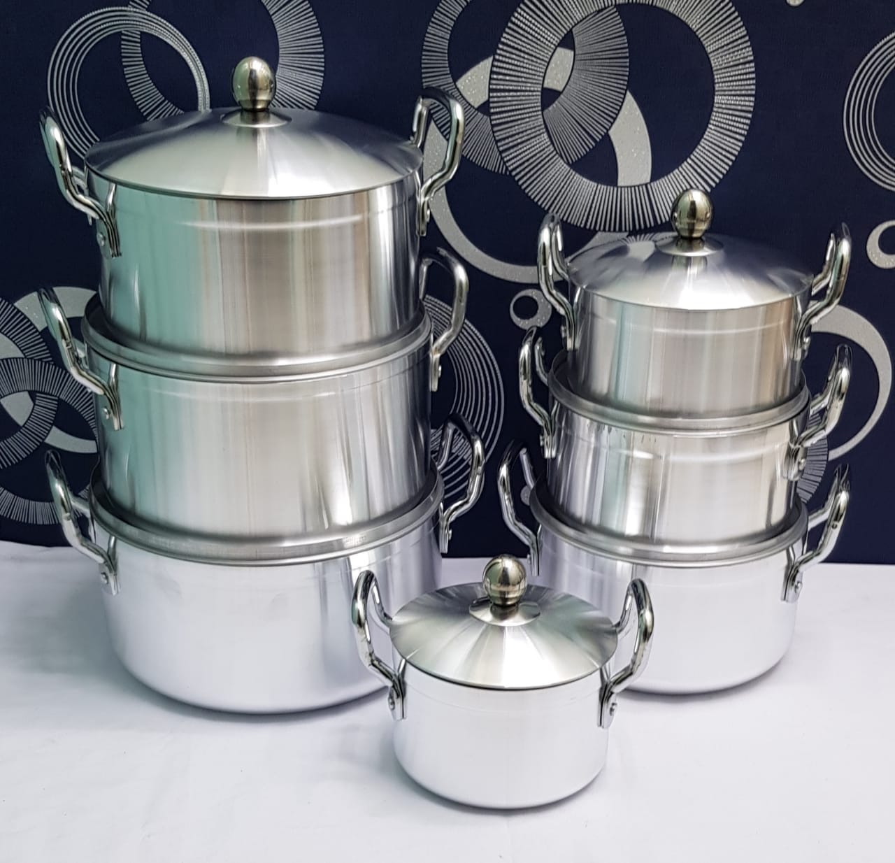 Best price for 14 Pcs Set Aluminium Cooking Pots Sufurias. silver Color ...