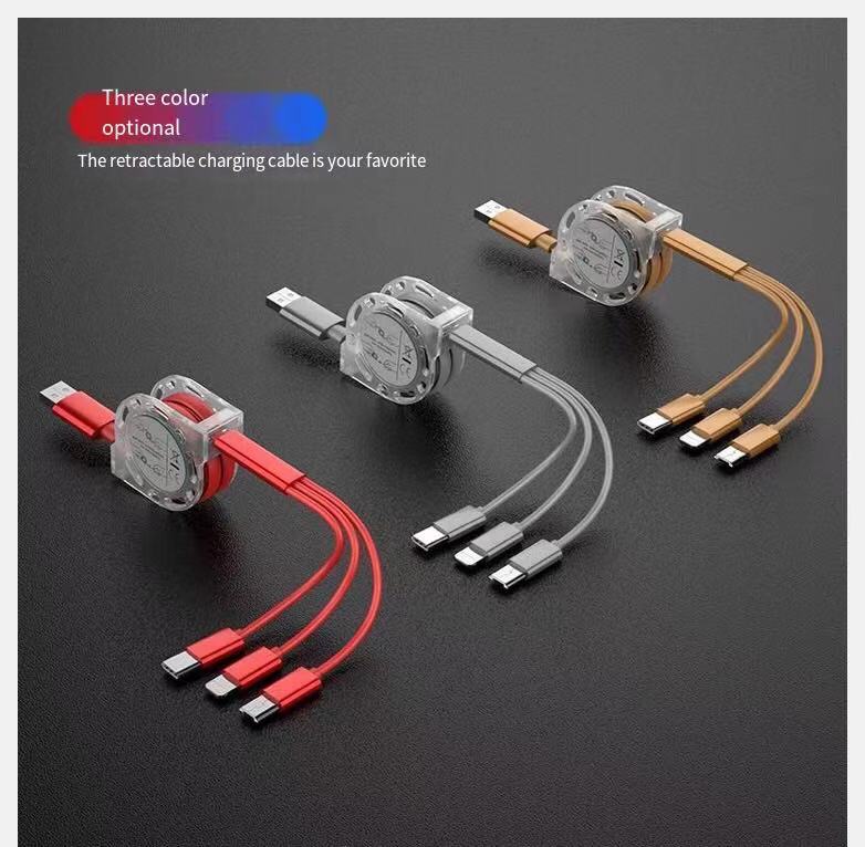 Best price for Mobile phone charging line three in one telescopic data ...