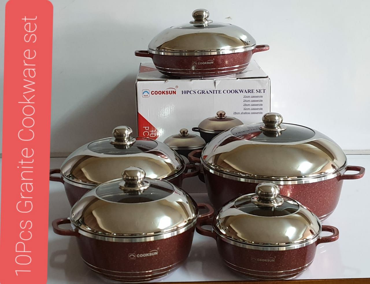 Best price for 10pcs cooksun Non-stick granite cookware set/cooking ...
