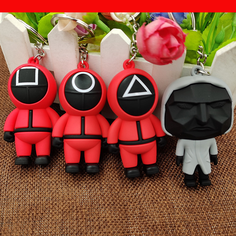 Best price for 3D Squid Game Figures Mask Keychain Charms Accessories ...