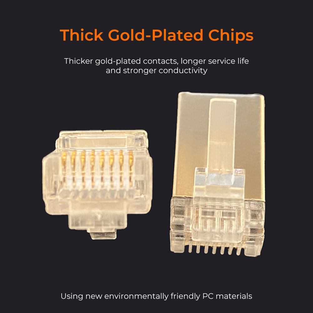 Best price for RJ45 connector Network 8P8C CAT5E 5 gold-plated shielded ...
