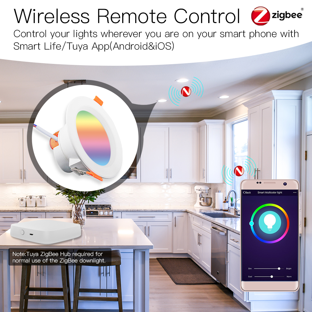 Best price for MoesHouse ZigBee Smart LED Downlight RGB W+C 5W/7W/10W ...