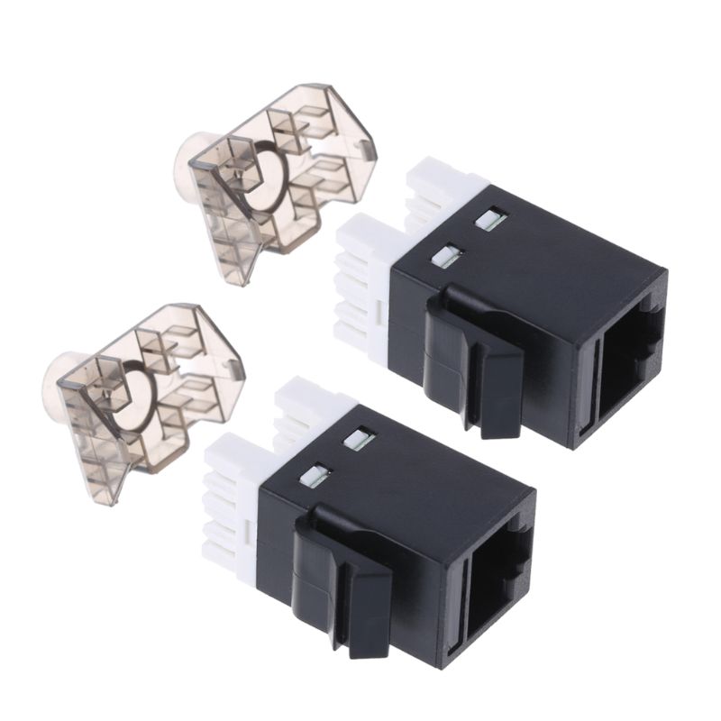 Best Price For Utp Rj45 Cat6 Network Module Connector Cable Adapter Keystone Jack Color 2 Pcs