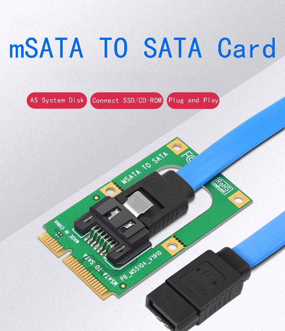 Best price for mSATA to SATA Converter Card Mini SATA to 7-Pin SATA ...
