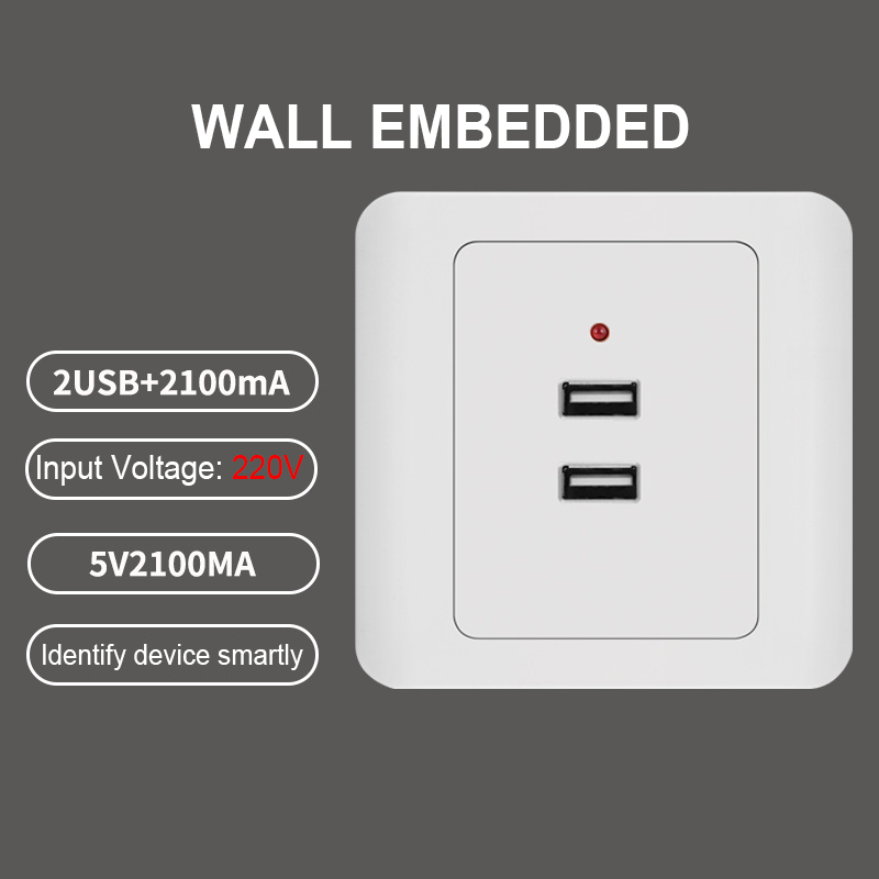 Best price for 2/4 Ports 36/220V USB Electrical Socket Wall Mounted ...