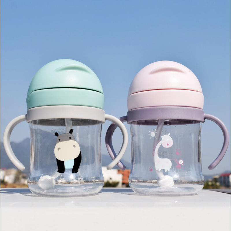 Best price for 250ml Baby Feeding Cup with Straw Children Learn Feeding ...