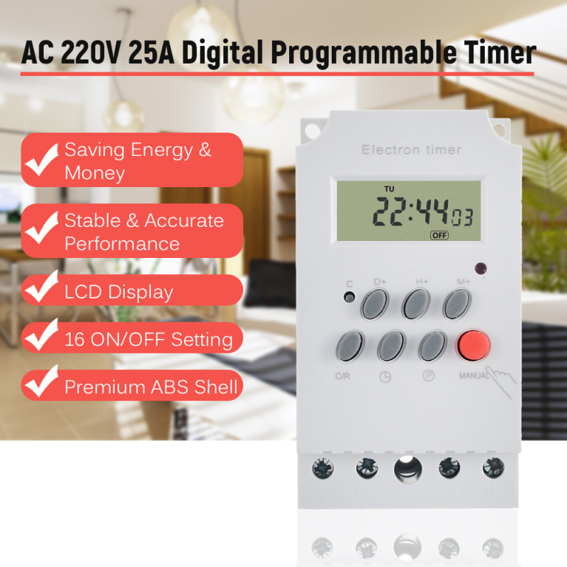 Best price for AC 220V 25A Electronic Timer Programmable Digital Timer ...