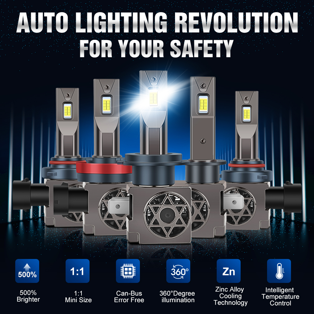 Best price for 2pcs H7 LED 22000LM Car Headlight Bulbs Canbus H1 H8 H9 H11 H16 9005 HB3 9006 HB4 ...