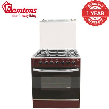 Ramtons EB/303 Gas Roti+Auto Ignition Cooker-Dark Redcooker with oven ...