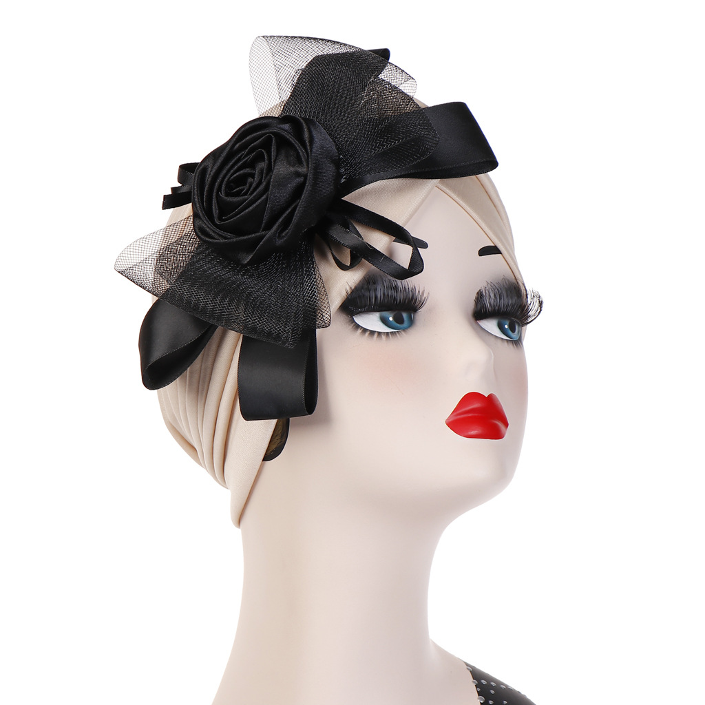 Best price for Muslim Flower Indian Hat Mesh Bow Turban Hat Amazon ...