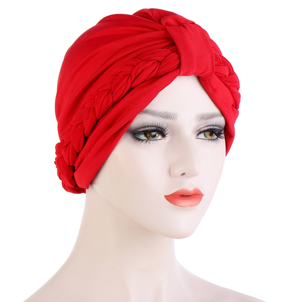 Best price for Muslim milk silk square hat braided hat European and ...