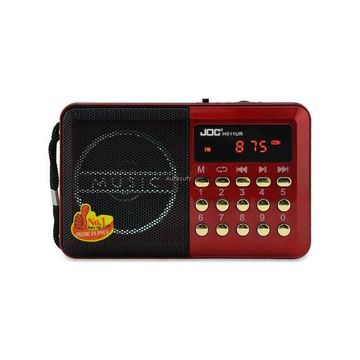 Fm Radio Rechargeable Digital FM Radio Mp3 Music Player Red