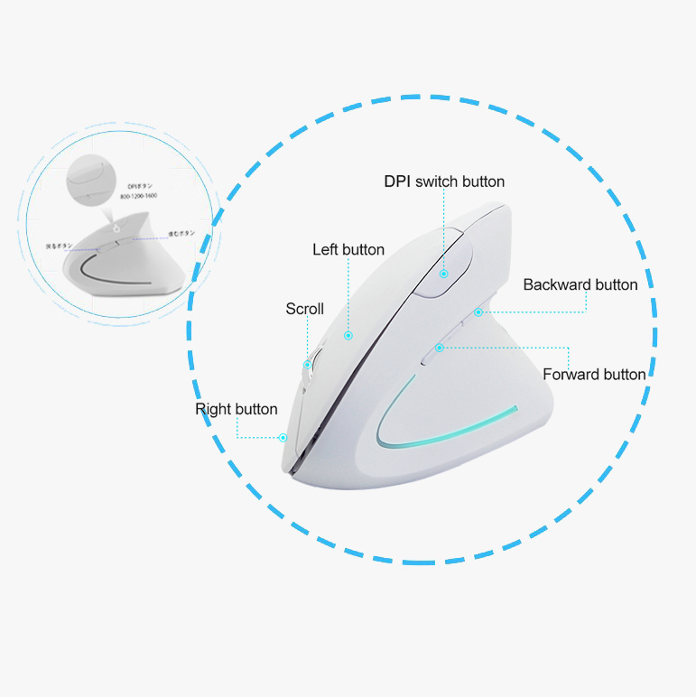 Best price for Wireless Right Hand Vertical Mouse Ergonomic Gaming ...