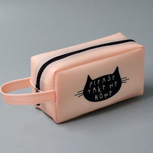 Best price for 1pc Cute Cartoon Cat Pencil Bag Silicone Square Large ...