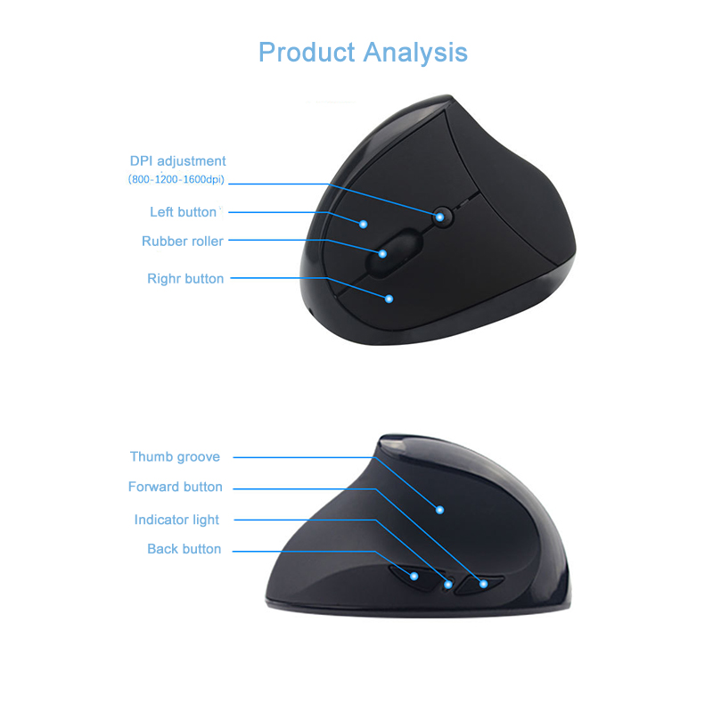 Best price for Wireless Mouse Computer Left Hand Vertical Mouse ...