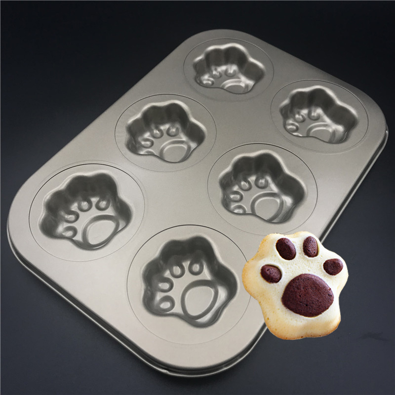 Best price for Non-stick Carbon Steel Cupcake Muffin Mold Cat Claw ...