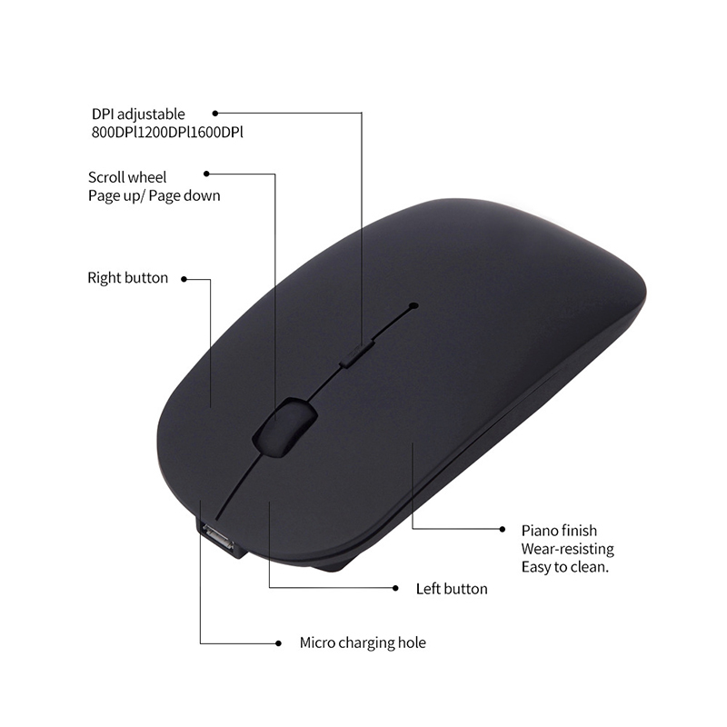 Best price for Bluetooth Wireless Mouse 2.4Ghz Rechargeable Mouse for ...
