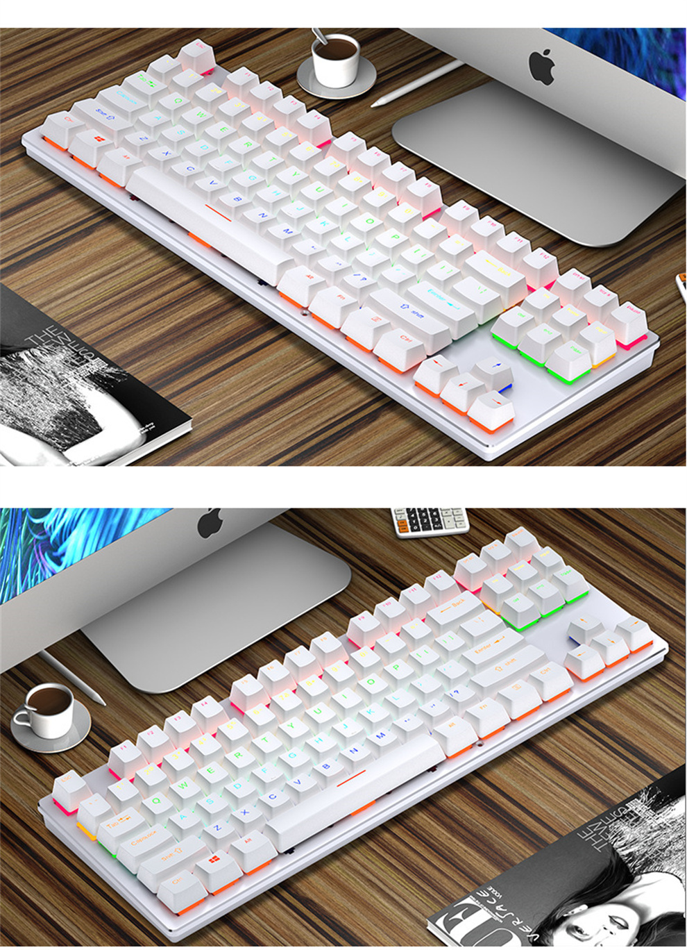 Best price for Mechanical Gaming Keyboard RGB LED Rainbow Backlit Wired ...