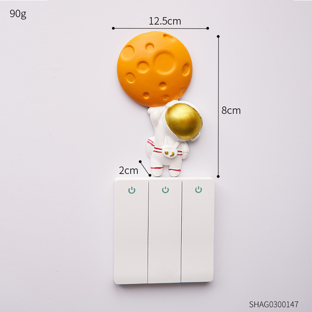 Best price for Cartoon Astronaut Switch Sticker Resin Wall Stickers ...