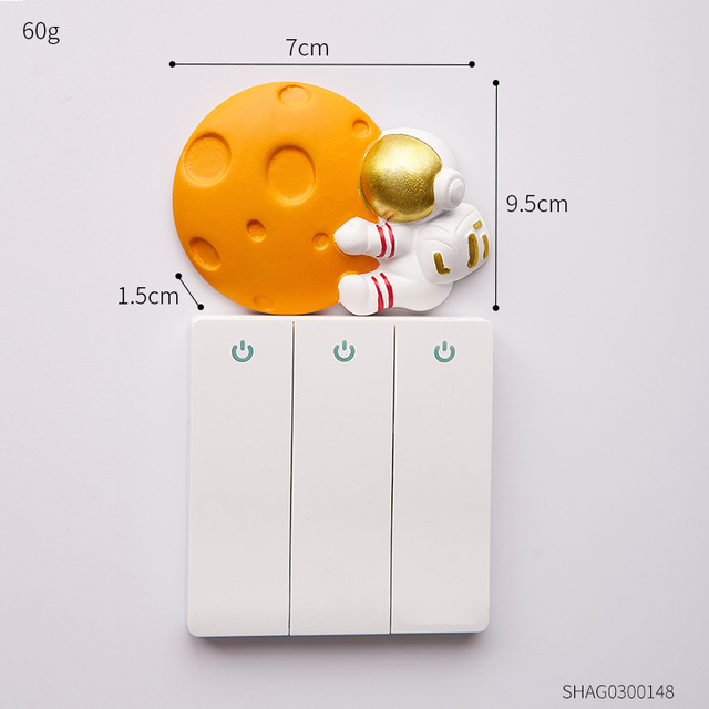 Best price for Cartoon Astronaut Switch Sticker Resin Wall Stickers ...
