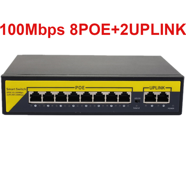 Best price for 8CH POE Switch 100Mbps 48V Smart IP Switch Standard POE ...