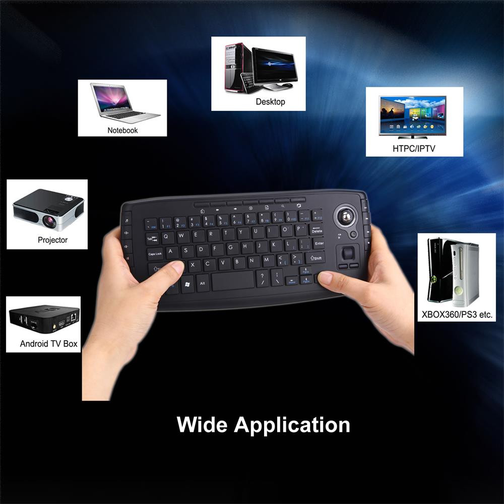 Best price for Multimedia keyboard wireless trackball keyboard mini 2 ...