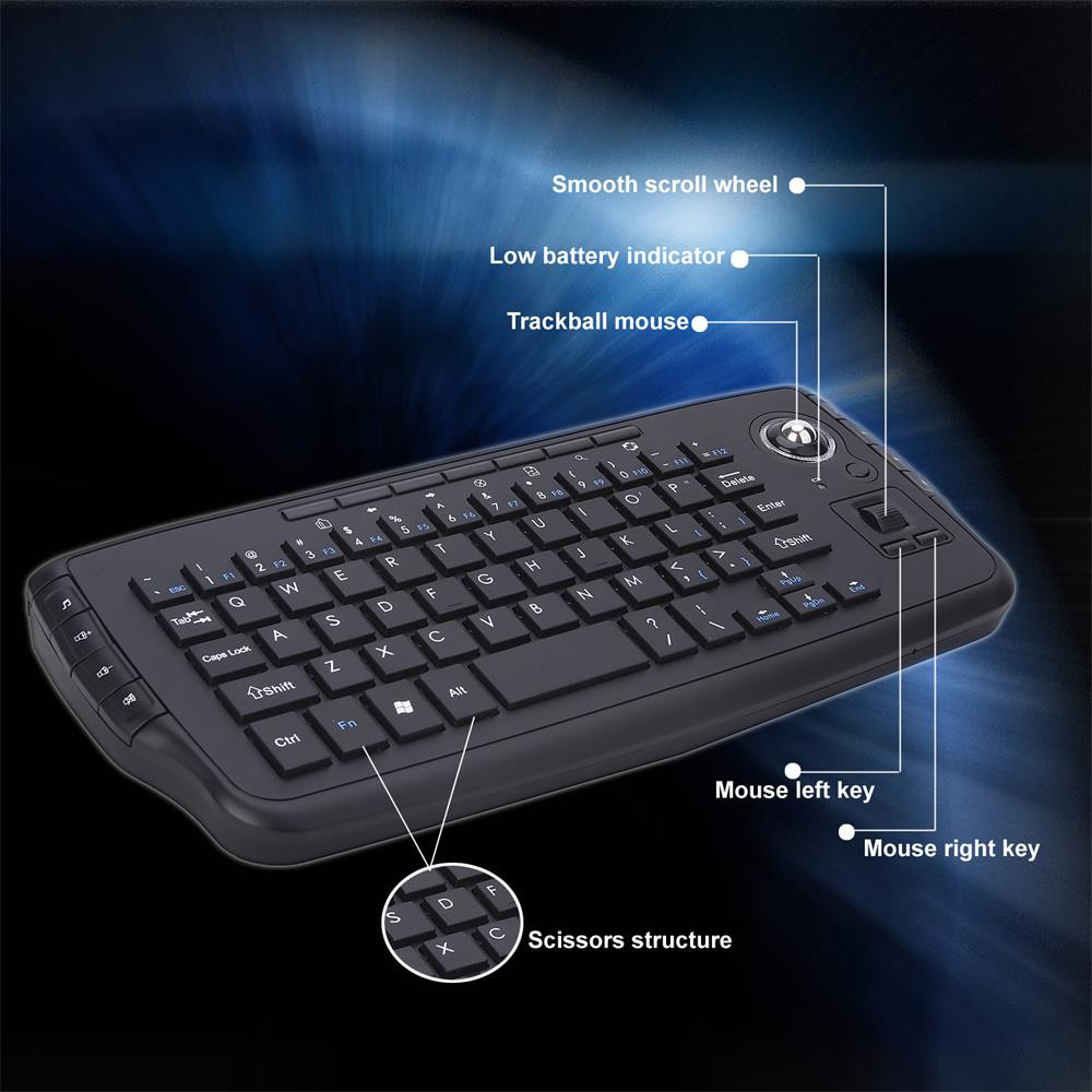 Best price for Multimedia keyboard wireless trackball keyboard mini 2 ...