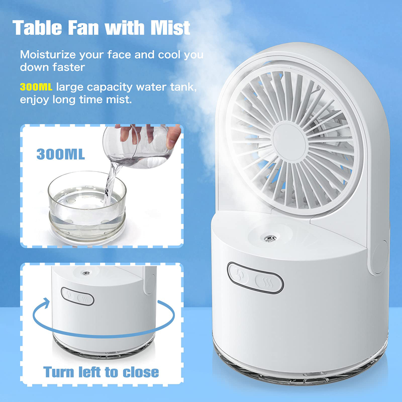 Best price for Table Misting Fan USB Rechargeable Cooling Mist Fan ...