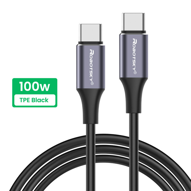 Best price for 60W/100W PD QC4.0 5A Fast Charging Type-C Cable USB C To Type C Straight/Elbow ...