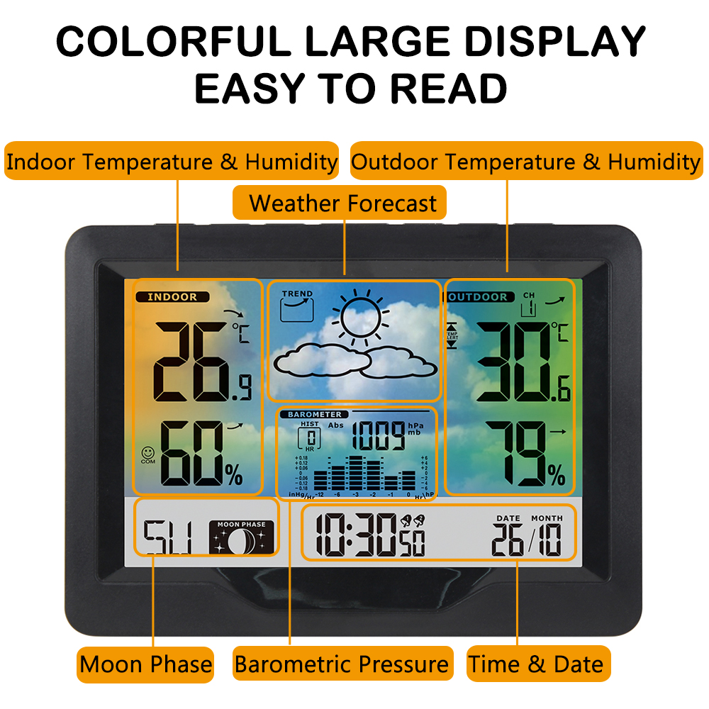 Best price for Wireless Weather Station Indoor Outdoor Weather Forecast ...