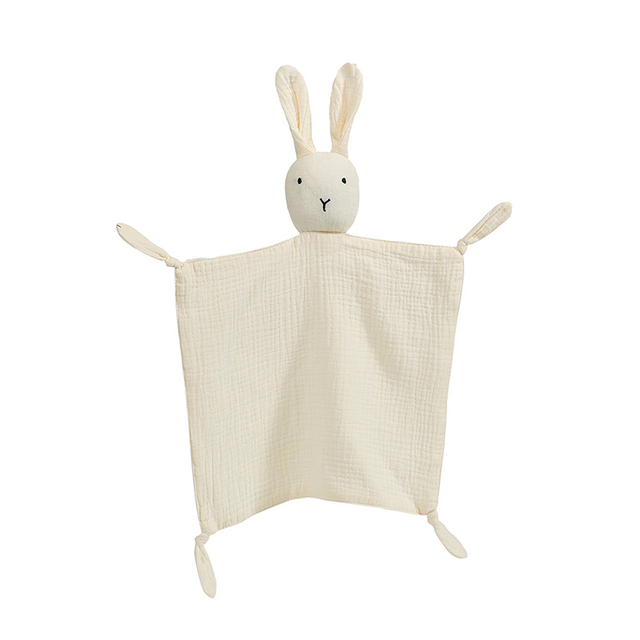 Best price for Soft Cotton Muslin Baby Bib Stuffed Rabbit Doll Newborn ...