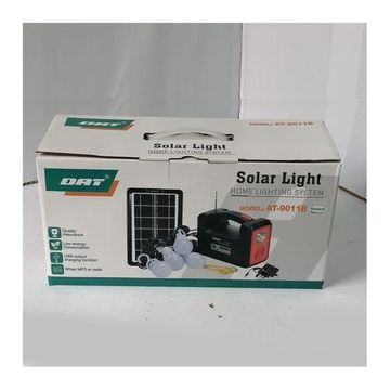 Dat 9011B Home Solar Lighting System With FM Radio Black Black 240v