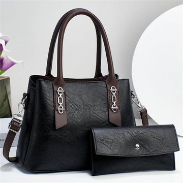 2PC/1 SET NEW AND CLASSY WOMEN HANDBAGS Black